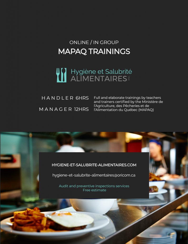 Hygiène et Salubrité Alimentaires (English) Food safety certificates ...
